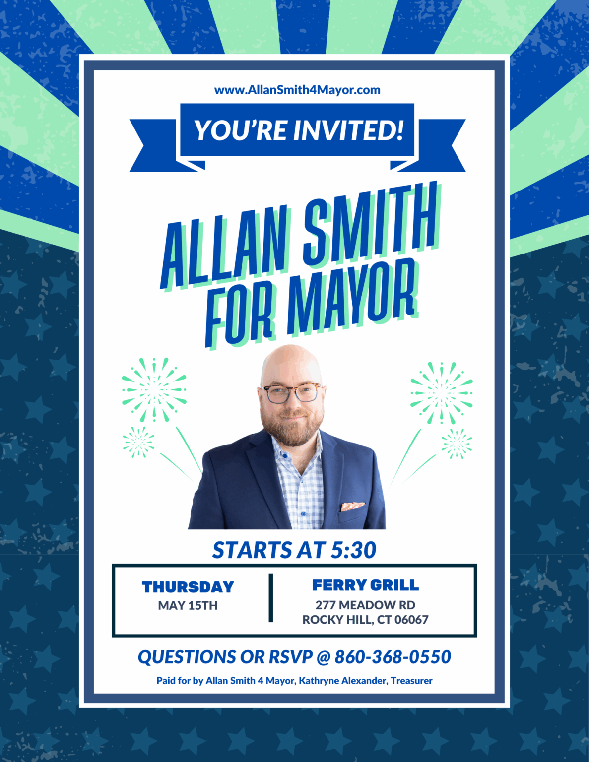 Allan Smith for Mayor Campaign Kickoff - Rocky Hill Democrats